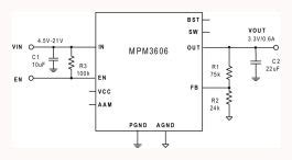 MPM Power Modules V Input A Module Synchronous Step Down Converter With Integrated