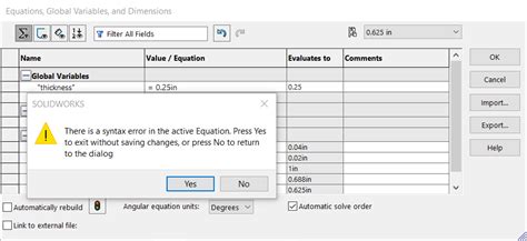 Global Variable Error Solidworks Cad Goengineer Community