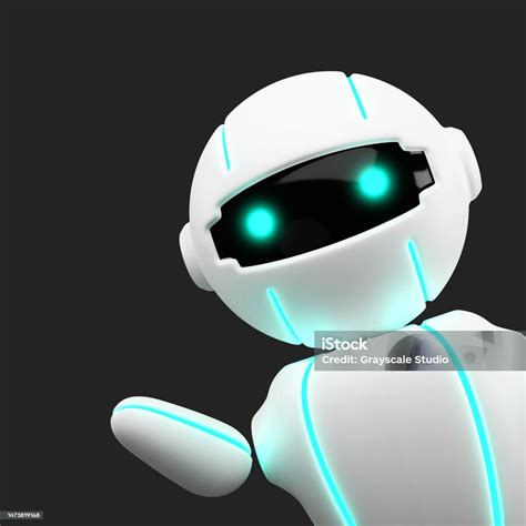 손을 들고 안녕하세요 챗봇 마스코트 Ai 인공 지능 가상 스마트 비서 봇 아이콘 고객 지원 챗봇 혁신 및 기술 개념을 가진