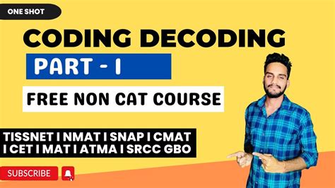 Coding Decoding Part 1 Free Course Logical Reasoning From Basics To Advance All Non Cat Exams