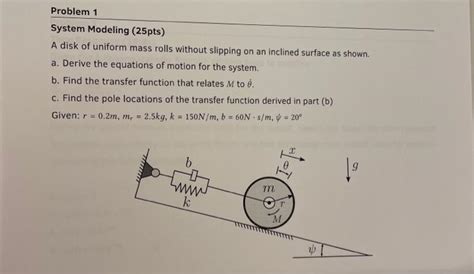 solved problem 1 system modeling 25pts a disk of uniform