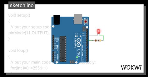 Led Fade Wokwi ESP32 STM32 Arduino Simulator