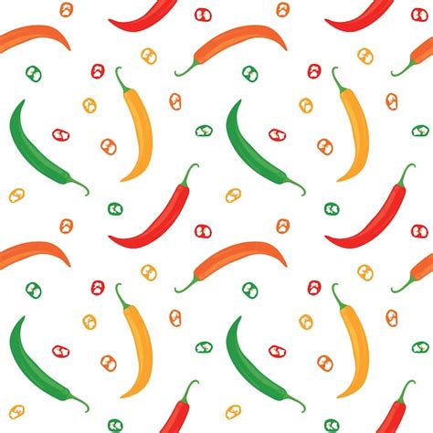 Premium Vector Seamless Vector Pattern Background Of Chili Peppers