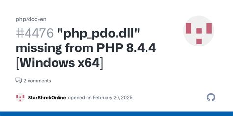 Phppdodll Missing From Php 844 Windows X64 · Issue 4476 · Phpdoc En · Github