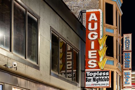Augies Topless Bar And Nightclub Sign Photo By Chad Davis