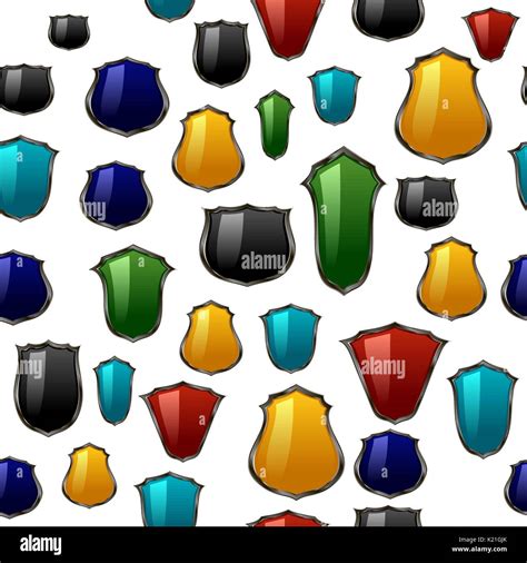 Colored Shield Seamless Pattern Stock Vector Image And Art Alamy