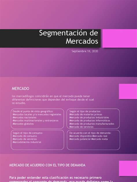 Clase Tema Segmentacion Pdf Mercado Economía Producto Negocio