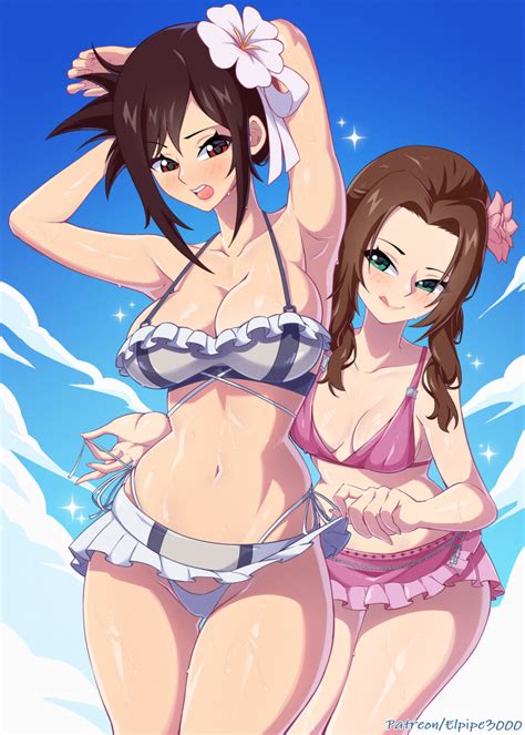 Rule 34 2girls Aerith Gainsborough Aerith Gainsborough Pink Mermaid