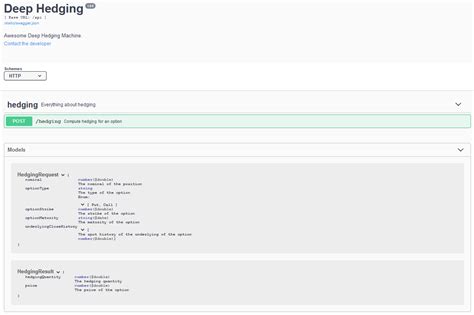 Deep Hedging Devpost