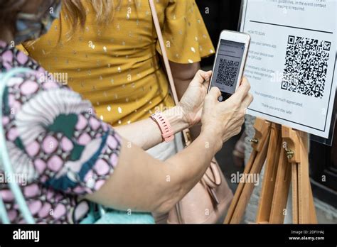 Modified Inactive Qr Code Used Person Scanning Qr Code With Smartphone To Register Details