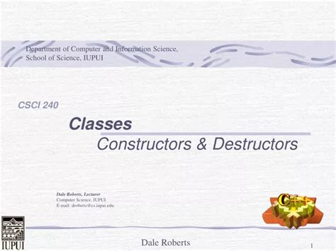 Ppt Constructors And Destructors In C Classes Powerpoint Presentation Id9580707