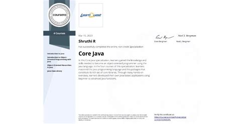 Shruthir Rajan On Linkedin Im Happy To Announce That Ive Completed Core Java In The Platform Of