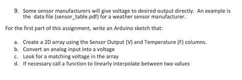 Solved Some Sensor Manufacturers Will Give Voltage To Chegg