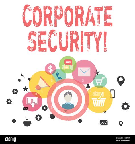 Text Sign Showing Corporate Security Business Photo Showcasing Practice Of Protecting Business