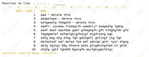 How To Delete First X Records Using Ibm I Sql Nick Litten Ibm I As400 Iseries Software Developer