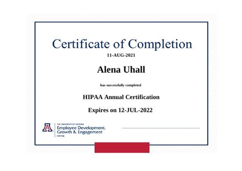 Hippa Certificate Pdf