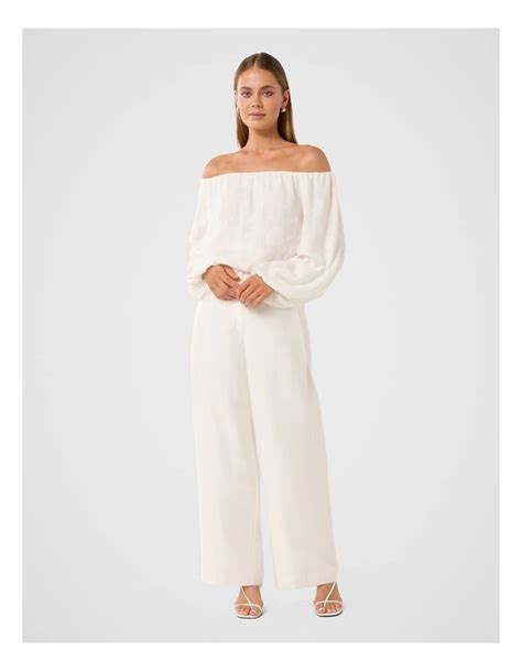 Forever New Lisa Textured Bubble Top In White Myer