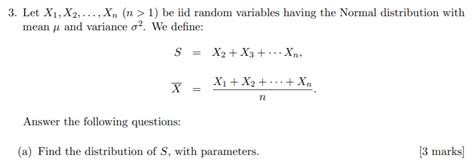 solved 3 let x1 x2 xn n 1 be iid random