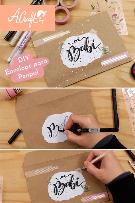 Faça Você Mesmo Decorando Envelope Envelopes Papel Faça Você Mesmo Cartão Criativo