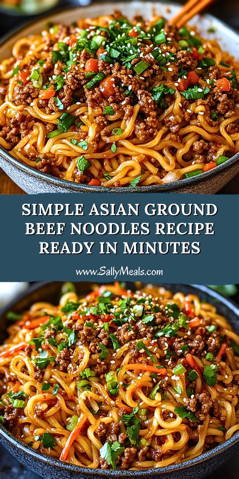 Simple Asian Ground Beef Noodles Recipe Ready In Minutes Asian