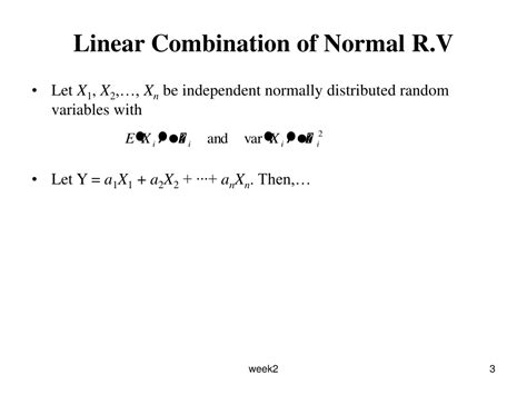 PPT Linear Combinations Of Independent Random Variables PowerPoint Presentation ID