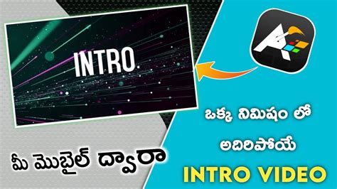 how to make a youtube intro in telugu intro maker legend intro