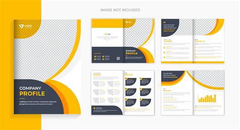 Creative Corporate Brochure Design Template 8 Pages Business Brochure Layout 10444942 Vector