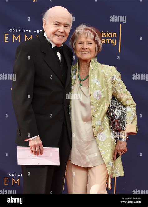 L R Actor Walter Koenig And Wife Judy Levitt Attend The Creative Arts Emmy Awards At The