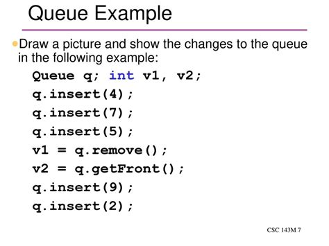 Csc 143 Queues Chapter 7 Ppt Download