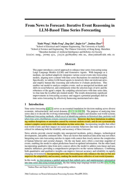 Wang 等 2024 From News To Forecast Integrating Event Analysis Pdf