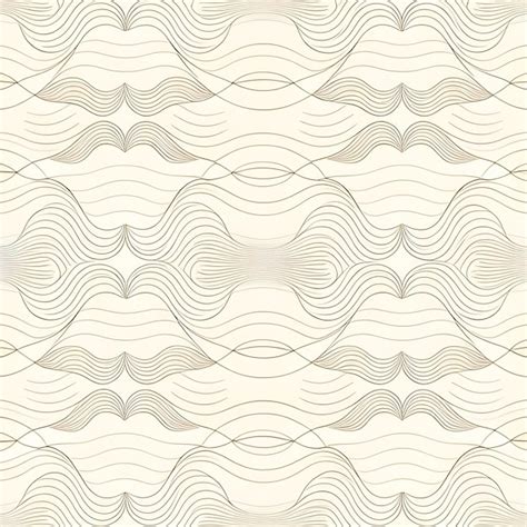 Seamless Tile Pattern Of Interconnected Wave Patterns On A Light Taupe Background Premium Ai