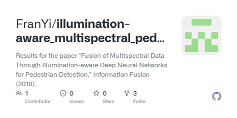 github franyi illumination aware multispectral pedestrian detection