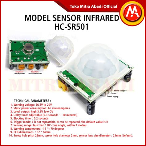 Jual Modul Sensor Gerak Infrared Pir Hc Sr501 Arduino Shopee Indonesia