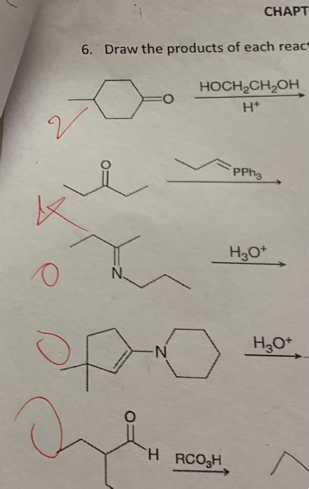 Solved Chapt 6 Draw The Products Of Each Reac Hoch2ch2oh H