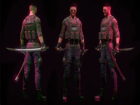 rig3d and texture 3dcharacter blend shape character design humanoid