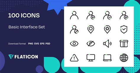 Basic Interface Set Icon Pack Color Outline 100 Svg Icons