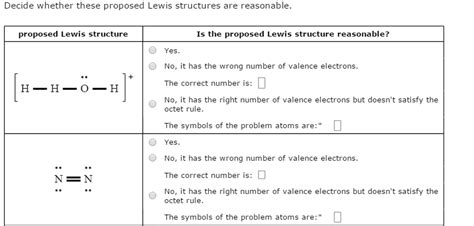 Solved Decide Whether These Proposed Lewis Structures Are Chegg Com