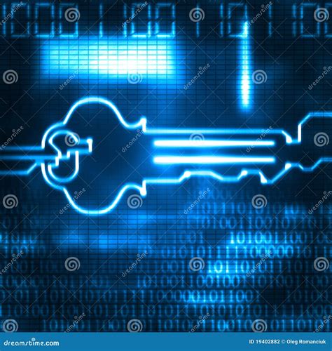 abstract key and binary code stock illustration illustration of