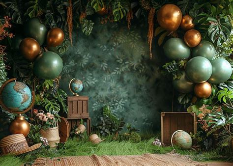 Avezano Jungle Party Balloon Arch Photography Background In 2024