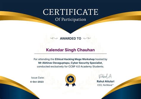 Kalendra Singh Chauhan On Linkedin Ethical Hacking Mega Workshop By The Nxtwave Disruptive