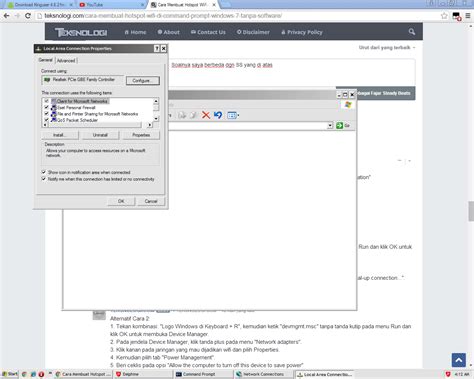 Cara Membuat Hotspot WiFi Di Command Prompt Windows 7 Tanpa Software Teksnologi