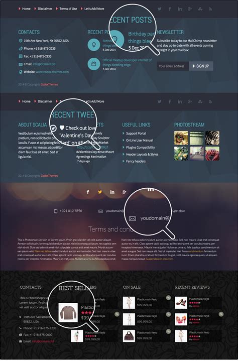 HEADER FOOTER LAYOUTS Pim Catalog