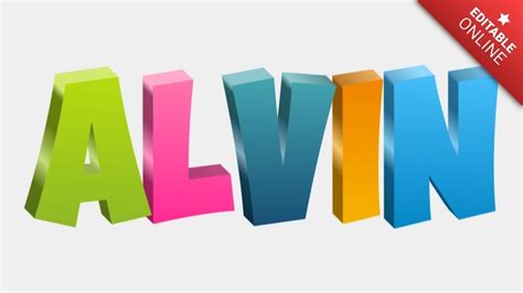 Alvin Text Style Effects Generator