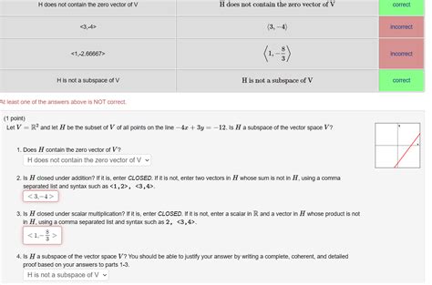 Solved Point Let V R And Let H Be The Subset Of V Of Chegg Com
