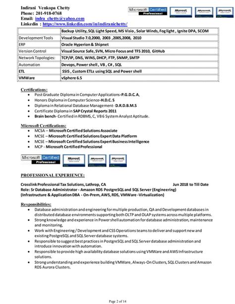Sr Database Administrator Postgresql And Sql Server Engineering Pdf