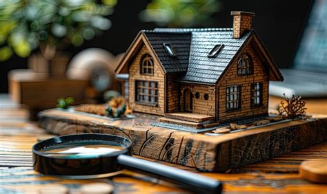 Premium Photo A House Model A Computer And A Magnifying Glass