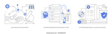Artificial Intelligence Healthcare Abstract Concept Vector Stock Vector
