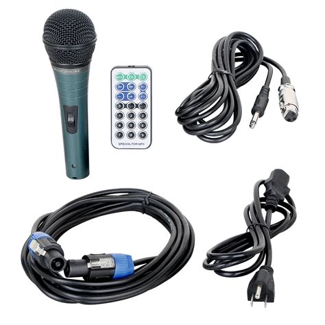 Musical Proreck Party Portable Inch Watt Way Powered Pa Speaker System Combo Set