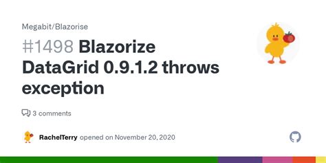 Blazorize Datagrid 0912 Throws Exception · Issue 1498 · Megabitblazorise · Github
