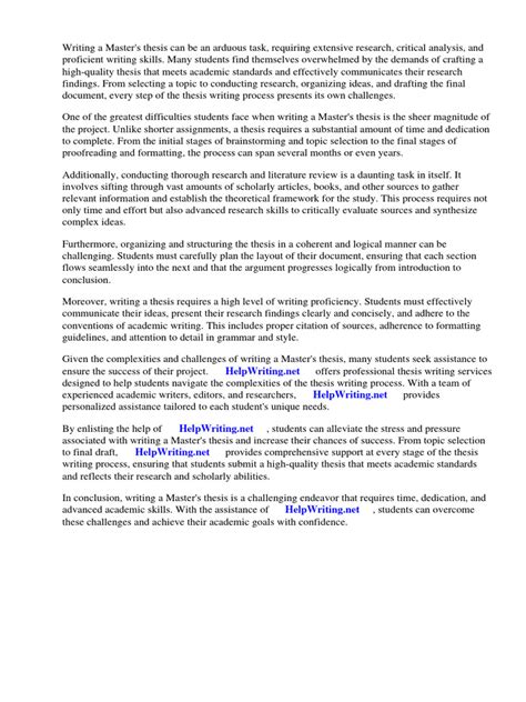 How To Write A Good Ma Thesis Pdf Thesis